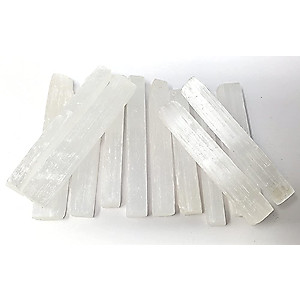 New Age Imports, Inc.® ~ Premium Quality Selenite Sticks 3-4" Long 1 LB. Great for Wicca, Reiki, Healing, Metaphysical, Chakra, Positive Energy, Meditation, Protection, Decoration or Gift (3-4")