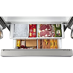 Hamilton Beach HBF2067 French Door Full Size Refrigerator with Freezer Drawer, 20.3 cu ft, Stainless Steel