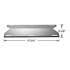 YIHAM KS745 BBQ Heat Shields for Jenn-air Grill Parts 720-0061-LP, 720-0336, 730-0336 Heat Plate Flame Tamer Replacement for Nexgrill, Glen Canyon, 17 3/4 inch x 6 3/8 inch, Stainless Steel, Set of 3
