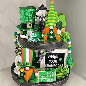 Anlass 2pcs St. Patricks Day Gnome Handmade Gnome Faceless Plush Doll, St Patricks Day Gifts for Him/her St Patricks Day Decor for Home and Garden (st Patrick gnome)