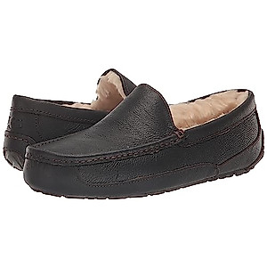 UGG Men's Ascot Discontinued Slipper, Dark Spice, 11