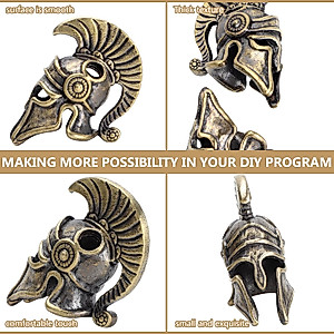 LUOZZY 2PCS Spartan Helmet DIY Pendant Decor Brass Small Spartan Helmet Ornament