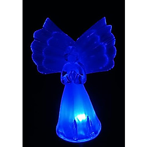 Starry Illuminate 1 PCS Solar Color Changing Style Garden Stake Light Pathway Stake Light (Fiber Wings Angel), Clear