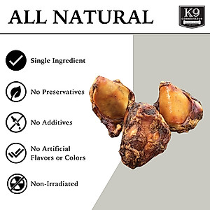 K9 Connoisseur Dog Bones Made in USA for Small and Medium Breed Dogs Natural Long Lasting Meaty Beef Knee Cap Bone Treats Best for Dogs Upto 50 Pounds 1 Pack 3 Count