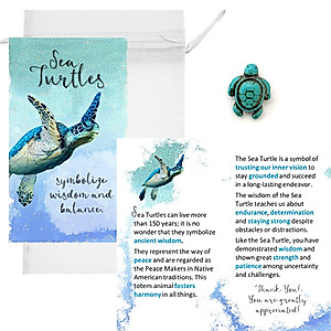 Smiling Wisdom - 20 Bulk Gift Sets - Employee Mini Appreciation Greeting Cards and Keepsake Gift Sets - 60 Pcs - Turquoise Sea Turtles