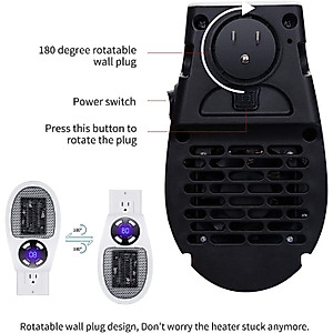 Ozzie Heater, Ozzi Heat, Space Portable Mini Heater, Small Heater Mini Top Heat Plug in Wall Heater, Indoor Electric Space Heater (1pc* With Remote Control)