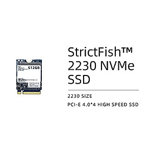 StrictFish 256GB PCIe Gen4x4 M.2 NVMe SSD 2230 PCI-E 4.0x4 Internal Solid State Drive 30mm PCIe M Key SANS1-2230 for Steam Deck, Surface, Laptop, and Desktop PC (256GB)