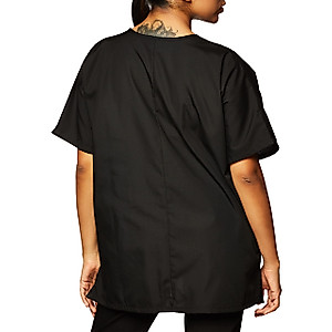 Cherokee Women's S V Neck Scrubs Shirt, Black, Small