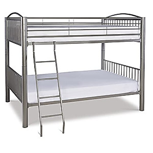 Powell Heavy Metal Bunk Bed, Full Over Full, Pewter
