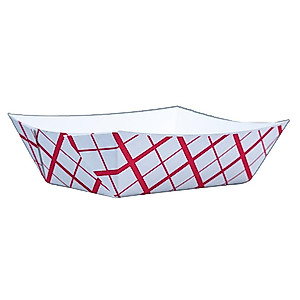 Southern Champion Tray 0425 #300 Southland Paperboard Food Tray, 3 lb Capacity, Red Check (Case of 500)