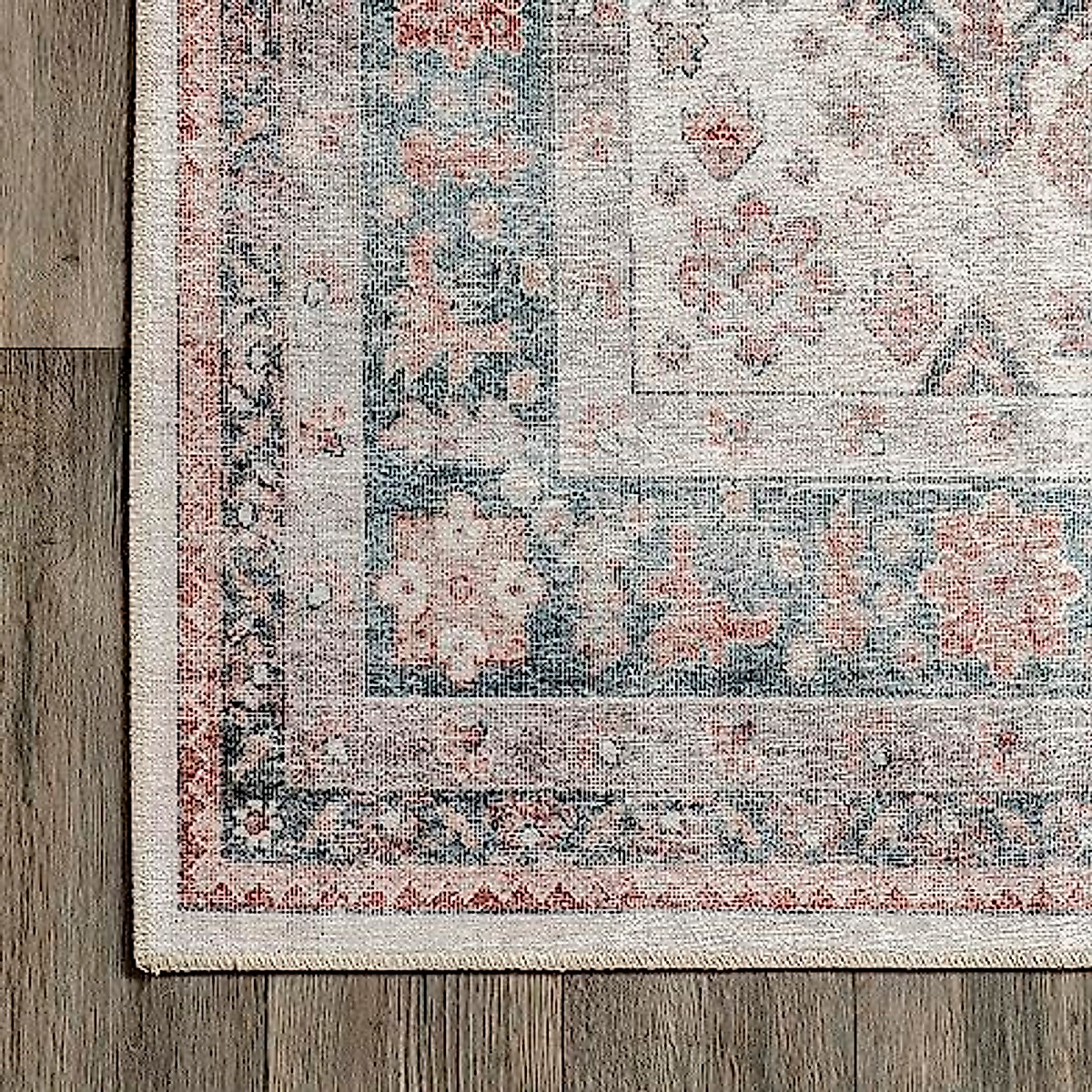 nuLOOM Bex Faded Stain-Resistant Machine Washable Area Rug, 8x10, Ivory Multi