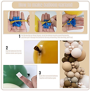 130Pcs Brown Balloons Garland Kit Arch Nude Neutral Double-Stuffed Cream Peach Blush Coffee for Teddy Bear Baby Shower Wedding Birthday Party Decorations…