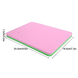 Fondant Foam Pad Rectangular sugar flower foam pad Fondant Cake Sponge Pad Mat with 5 Holes for Cake Decoration DIY Paste Clay Modelling Tools Drying Tray Pink Green