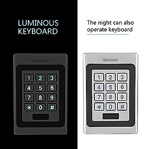 Waterproof IP67 RFID Card Door Access Controller, Keypad Security Door Access Control System, DC12V Access Controller Support 3000 Users, Intelligent Key Board 3 Way to Open Door