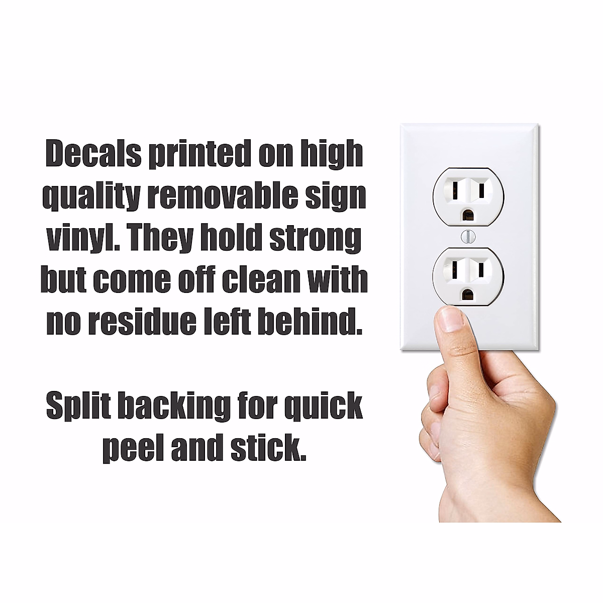 Pretend Electrical Outlet Sticker, Hilariously Funny Joke Power Outlet Decals, Wall Outlet Decal Gag is Great for Office Prank, Includes 10 Plug in Socket Stickers