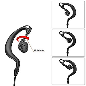 R SPIDER WIRELESS Two Way Radio Earpiece with PTT Compatible with Kenwood 2.5mm+3.5mm 2-Pin Walkie Talkie Headsets Single Wire Mic Headphone