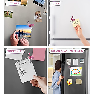 CoTa Global Sparkling Pink Flamingo Refrigerator Magnet - Elegant Pink Rhinestone Crystals, Cute Flamingo Magnet for Kitchen Fridge, Locker, Cute Home Flamingo Decor, Flamingo Kitchen Gifts - 2.5 Inch