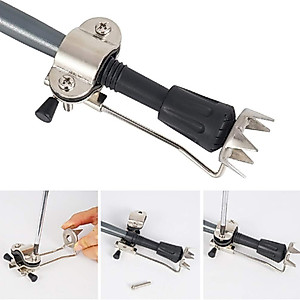 BESPORTBLE Heavy Duty Metal 5 Prong Ice Grip Cane Attachment Replacement Grip for Walking Sticks Trekking Pole Fits On All Canes