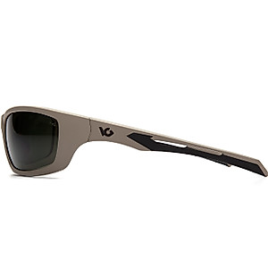 Venture Gear Howitzer Safety Glasses Tan Frame/Forest Gray Lens