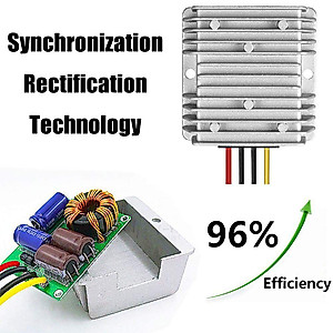 Golf CART Voltage Reducer Automatic Buck Boost Converter DC 8V-40V to 13.8V 10A Step Down Up Regulator Waterproof Module Transformer