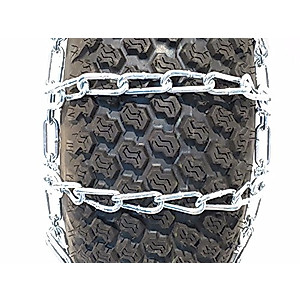 The ROP Shop New TIRE Chains 2-Link for John Deere Garden Tractor Lawn Mower - 400 420 425