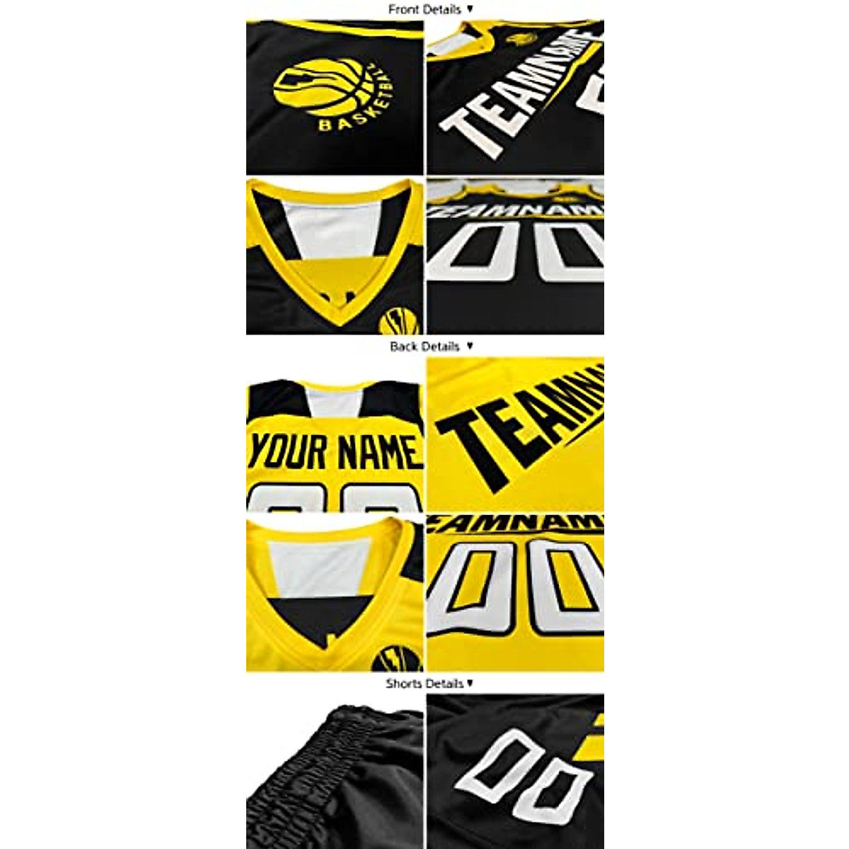 Custom Men Youth Reversible Basketball Jersey Uniform Printed Personalized Name Number Sportswear Big Size, Black&white-20, One Size