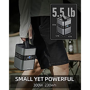 imuto 300W Portable Power Station,230Wh 64000mAh Solar Generator with USB C 90W Adapter 110V Pure Sine Wave AC Outle, PD100W Backup Battery Power Supply for Outdoor Camping Travel CPAP Emergenc