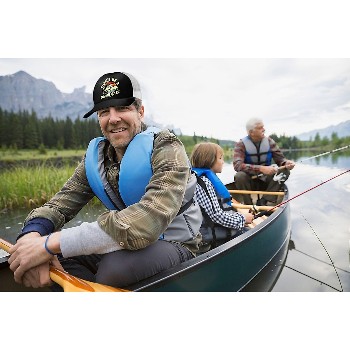 NewEleven Dad Gifts from Daughter Son - Fishing Gifts for Men, Dad, for Fisherman, Dad - Birthday Gifts for Men, Father, Husband - Funny Fishing Trucker Hat