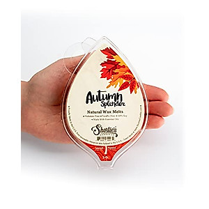 Shortie's Candle Company Autumn Splendor Natural Soy Wax Melts - 1 Highly Scented 3 Oz. Bar - Made with 100% Soy and Essential Fragrance Oils - Phthalate & Paraffin Free, Vegan, Non-Toxic