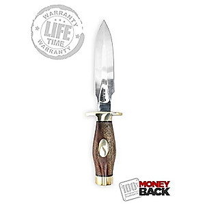 Perkin - Fixed Blade Hunting Knife With Sheath For Belt - JES