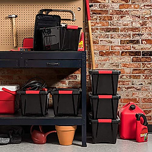 IRIS USA, Inc. TB-28 Stack & Pull Storage Box, 32 Quart, Black TB-56D Stack & Pull Storage Box, 53 Quart, Black