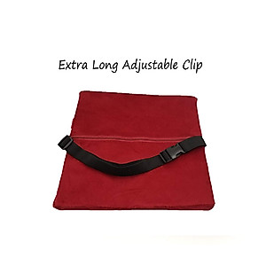 Bookishbunny 2pc High Resilience Memory Foam Seat Chair Waist Lumbar Back Support Cushion Pillow Car Office Home (Burgundy)