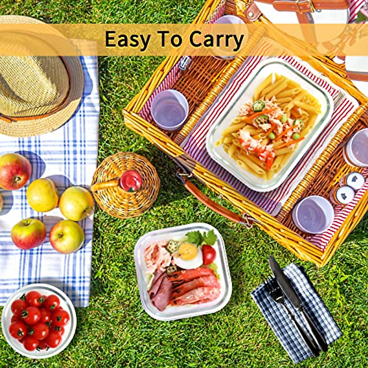 MUMUTOR 18 Piece Glass Storage Containers with Lids, Glass Meal Prep Containers Airtight, Glass Food Storage Containers, Glass Containers for Food Storage with Lids - BPA-Free & Leak Proof