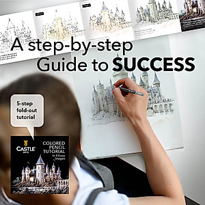 Castle Art Supplies 120 Colored Pencils Set | Quality Soft Core Colored Leads for Adult Artists, Professionals and Colorists | Protected and Organized in Presentation Tin Box