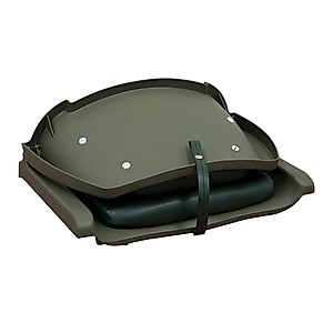 Wise 8WD139 Series Molded Fishing Boat Seat with Marine Grade Cushion Pads, Green Shell, Green Cushion
