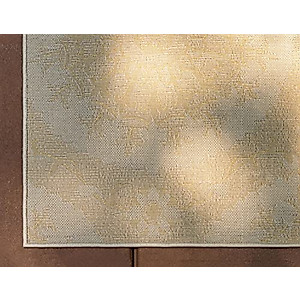 Unique Loom Outdoor Botanical Collection Area Rug - Medallion (4' 1" x 6' 1" Rectangle, Yellow/ Beige)