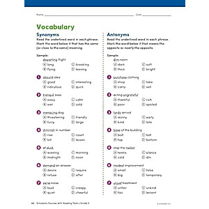 Scholastic Success with Reading Tests Grade 5 Workbook