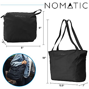 NOMATIC Collapsible Tote Bag - The Ultimate Travel Bag - Great Beach Bag or Work Bag