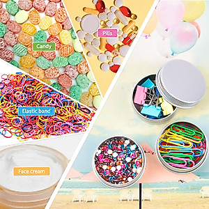 Aluminum Tin Cans, 24PCS 1/2 Oz Metal Round Tins Containers Screw Lid Small Empty Storage Travel Tin Jars for Candles, Salve, Cosmetics, Spice, Christmas Decorations