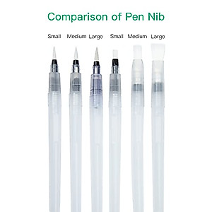 mewmewcat Watercolor Brushes,Watercolor Brushes Refillable Watercolor Brush Pens Set for Painting Markers Artists Calligraphy