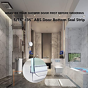 Fixed Glass Shower Door (36, Transparent)