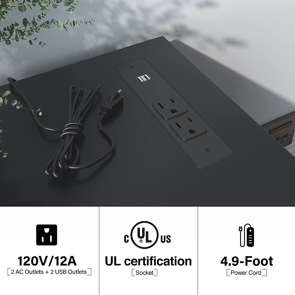 ANTISTA TV Stand, Deformable TV Stand with LED Light & Power Outlets, Modern Entertainment Center with Storage Shelves for 55/60/65/70 inch TV, 2 PCS Gaming Media Console for Bedroom, Black