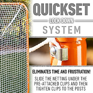 Franklin Sports Official Size Lacrosse Goal - Portable Steel Backyard Lacrosse Net for Kids + Adults - Lacrosse Training Equipment - 72" x 72"