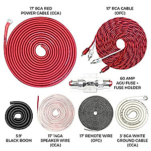 CT Sounds 8 Gauge CCA Complete Amp Wiring Install Kit, AMPKIT-8GA-PRO