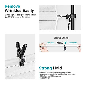 Julius Studio 10.1 ft. Extra Wide & 7.6 ft. Tall (122 x 91 inch) Backdrop Stand, Background Support Equipment, Great fit for 10 ft. Screens, Complete Accessory Kit for Photo Video Studio, JSAG283