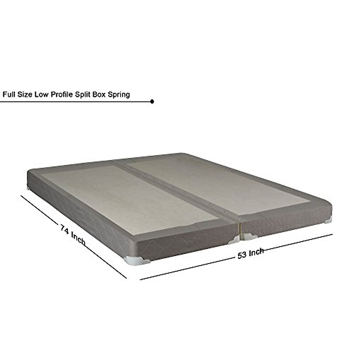 Pillowtop Pocketed Coil Hybrid Mattress and 4" Low Profile Wood Box Spring Foundation Set,