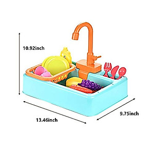 SGQCAR Pet Parrots Bathtub Pretend Play Kitchen Sink Toy Electric Dishwasher Playing Toy Parrot Bathtub with Faucet Bird Bathing Box Bird Feeder Bird Bathroom Toys Green