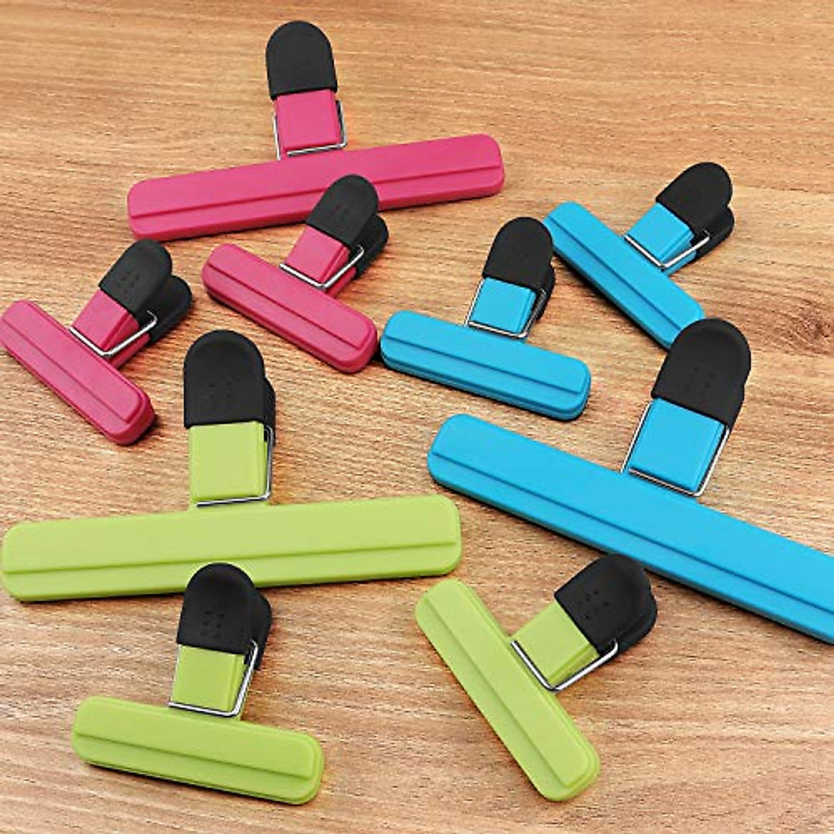 9 Pack Large Chip Bag Clips - Durable & Colorful Food Seal Clips