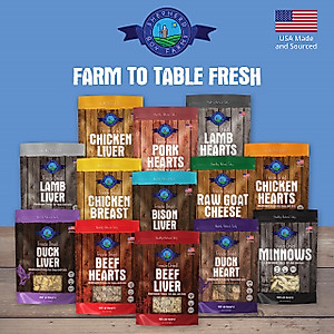 Shepherd Boy Farms Freeze Dried Dog Treats, Duck Heart, All Natural Freeze-Dried Dog Treat & Dog Snacks, Made in USA, High in Protein, Essential Nutrition of Raw Dog Food, 8oz