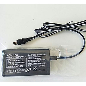AC-L100 AC Power Supply Adapter, Replacement for Sony AC-L10A, AC-L10B, AC-L10C AC-L15A/B AC-L100C,for Sony Handycam CCD-TRV77 CCD-TRV88 CCD-TRV9X DCR-TRV6E MVC-FD Cameras